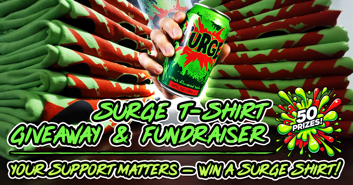 SURGE Soda T-Shirt Giveaway: Enter Now to Win!